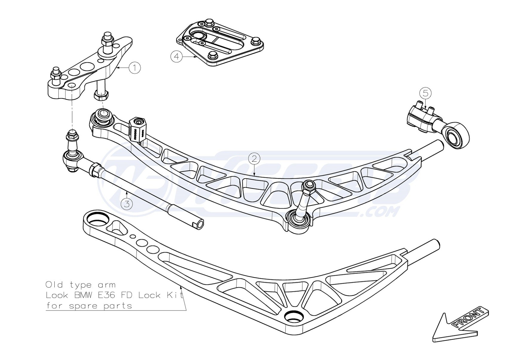 BMW E30 Front Drift Angle Kit