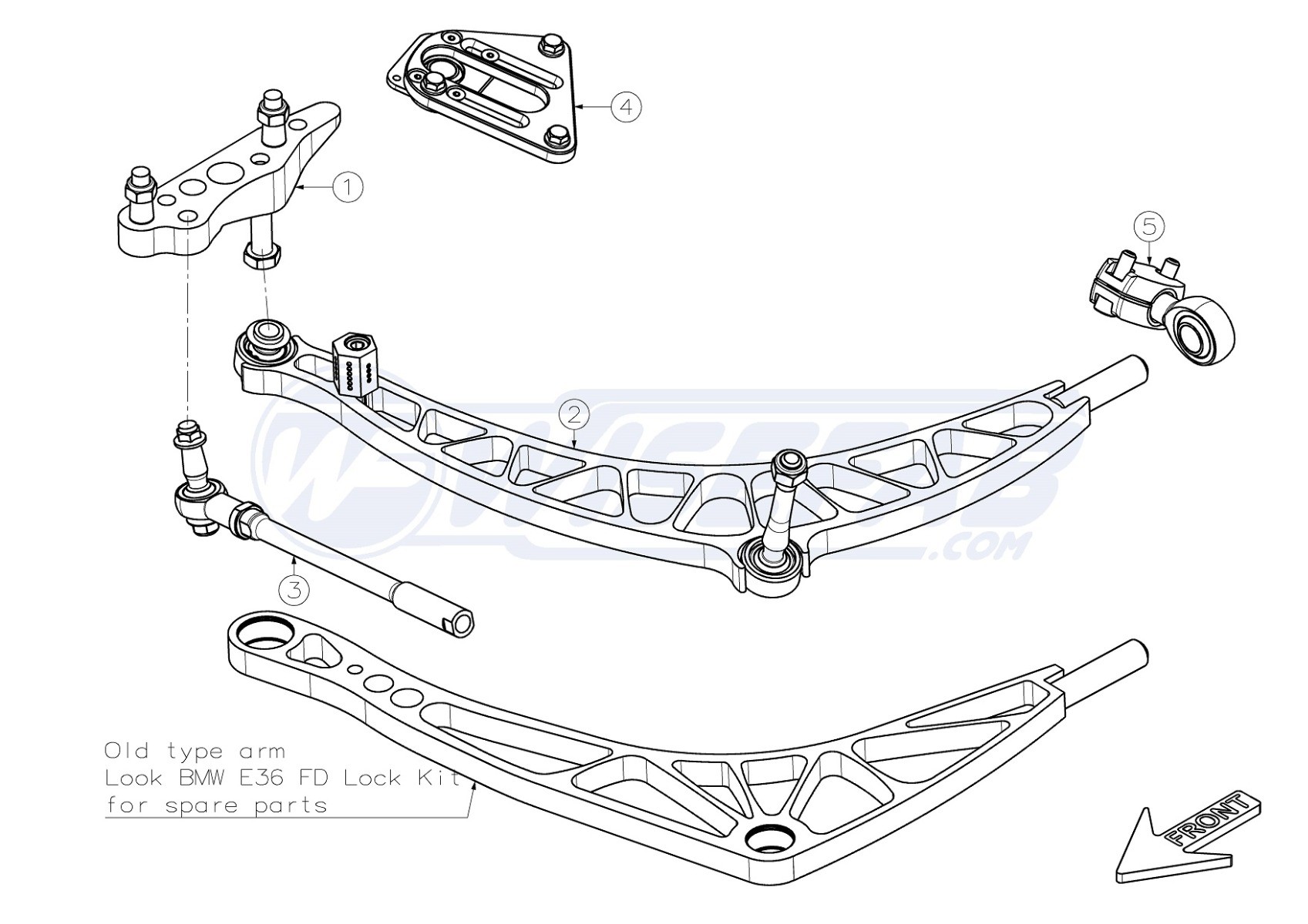 Wisefab E46 Angle Kit Extreme Lock for BMW