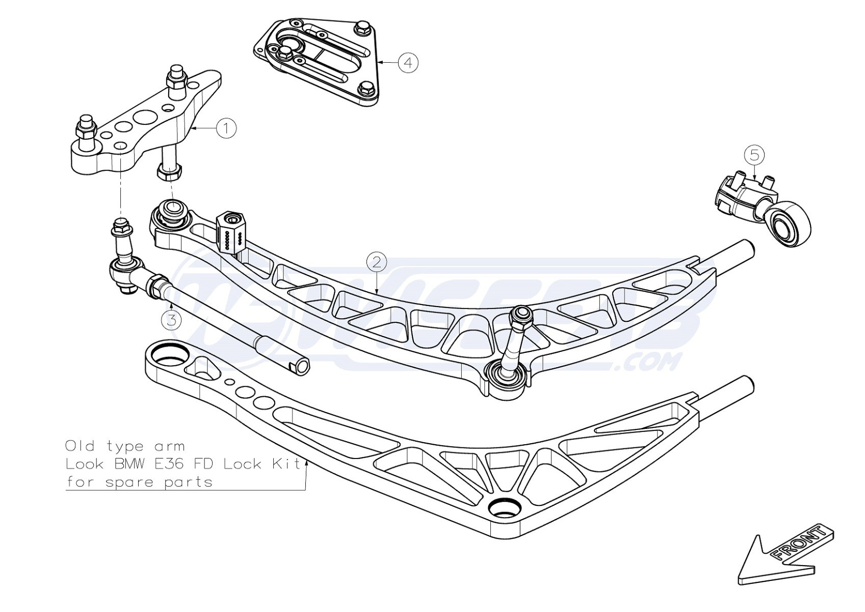 Wisefab M3 E46 drift angle kit