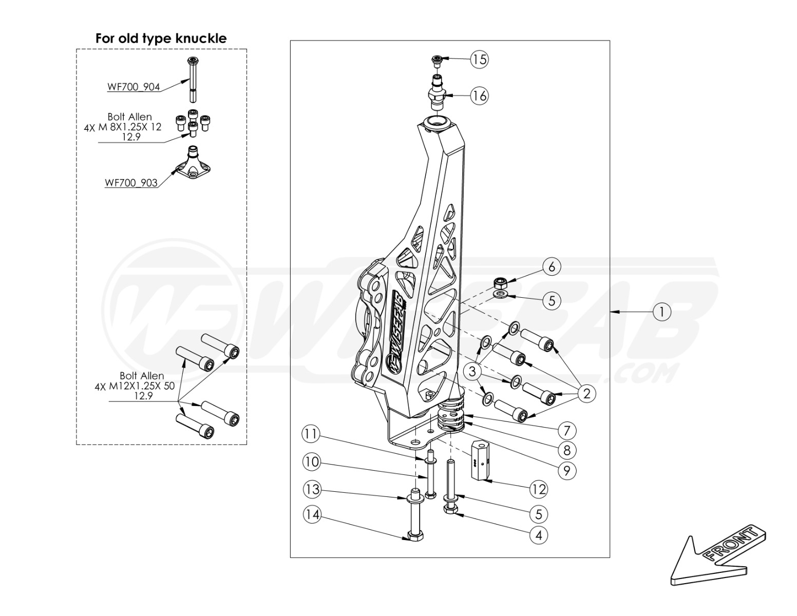 Nissan 350Z Front Narrow Drift Angle Lock Kit