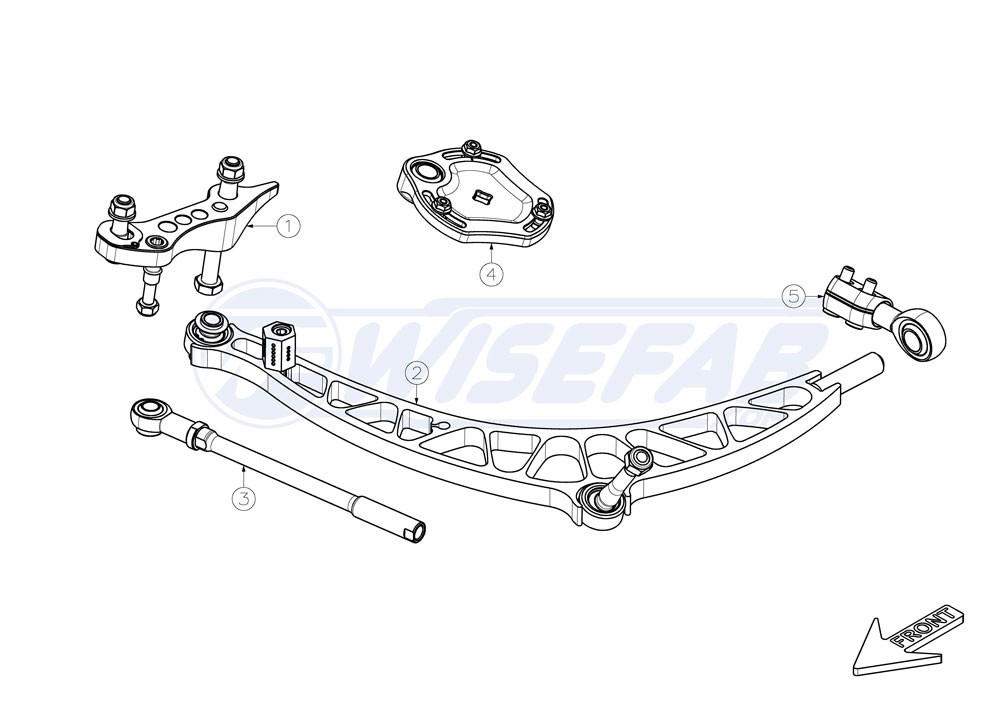The new Wisefab BMW E36 Drift angle suspension kit.