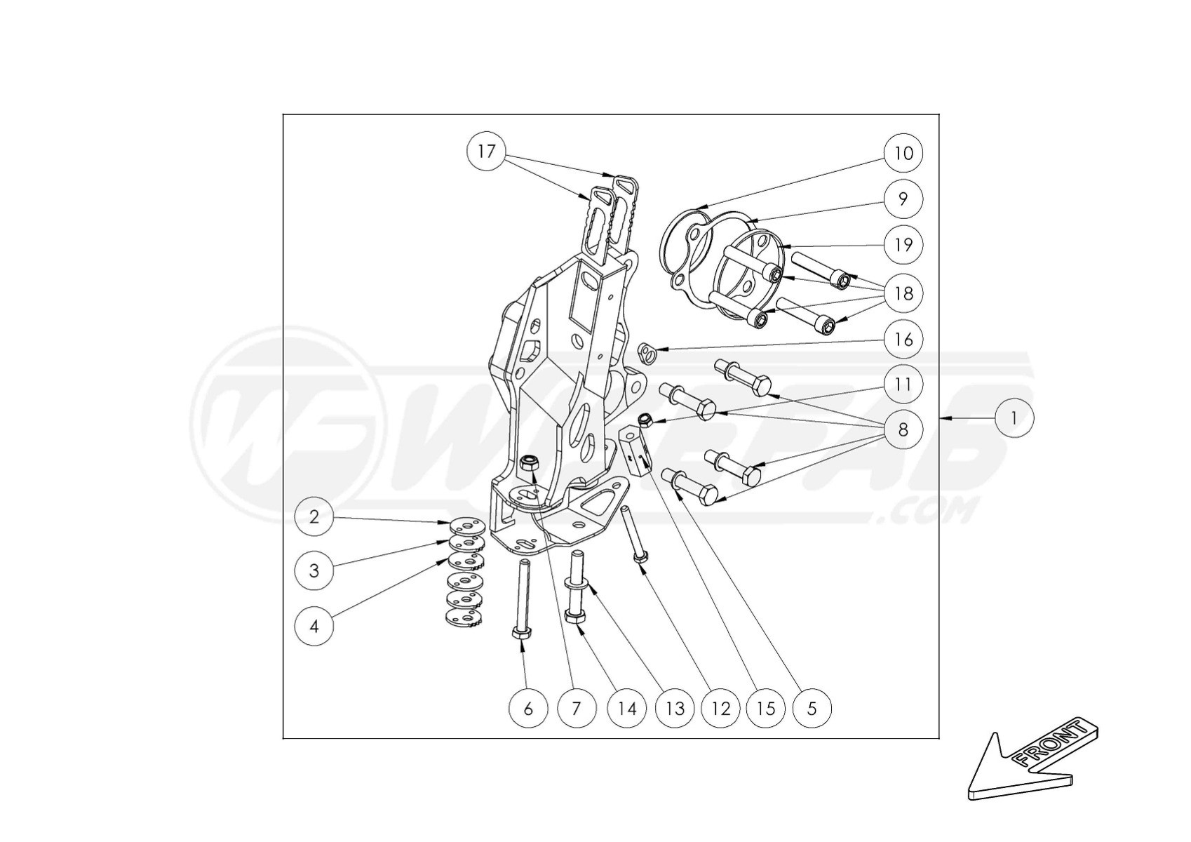 Ford Mustang S550 Front Drift Angle Lock Kit