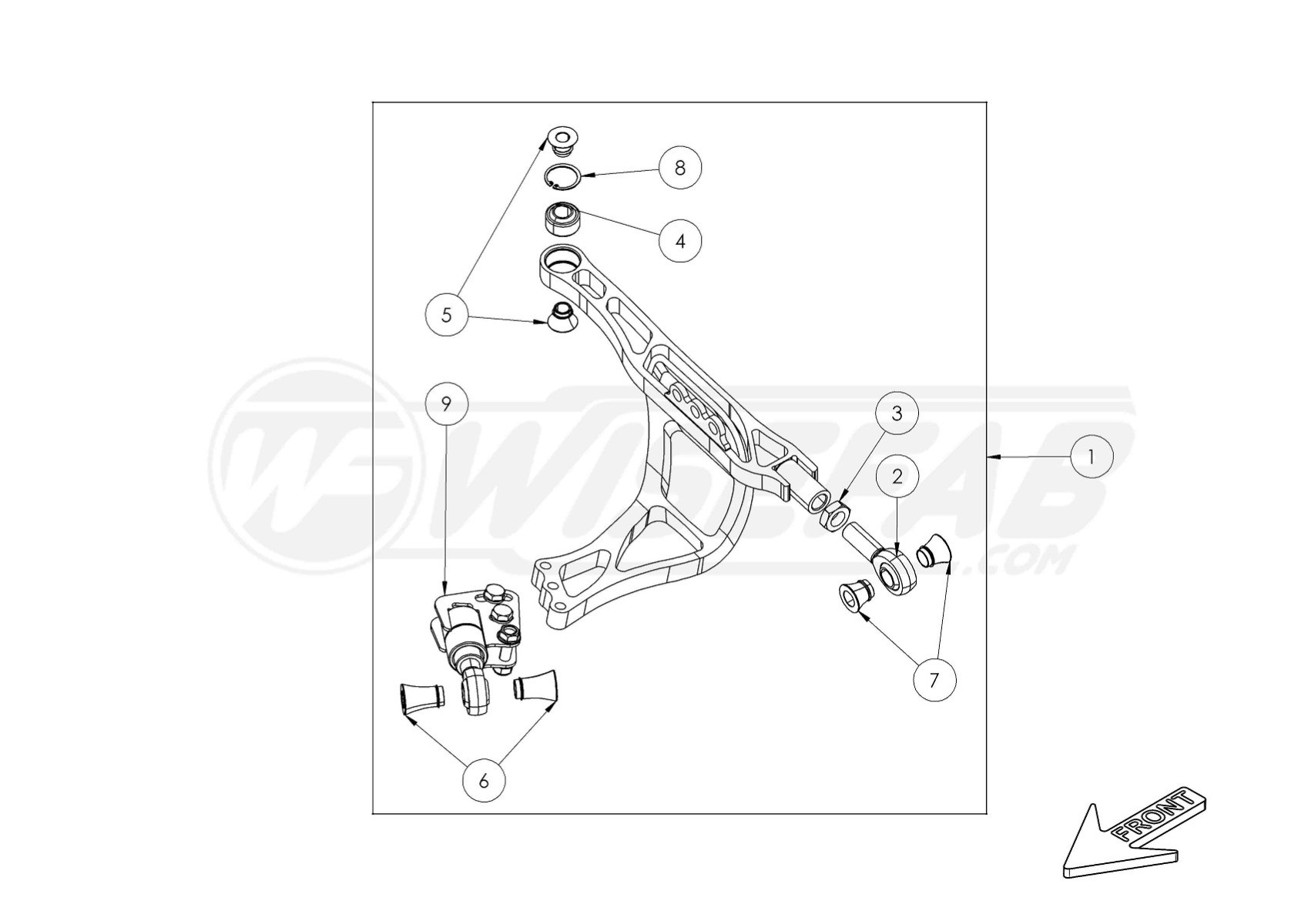 Ford Mustang S550 Front Drift Angle Lock Kit