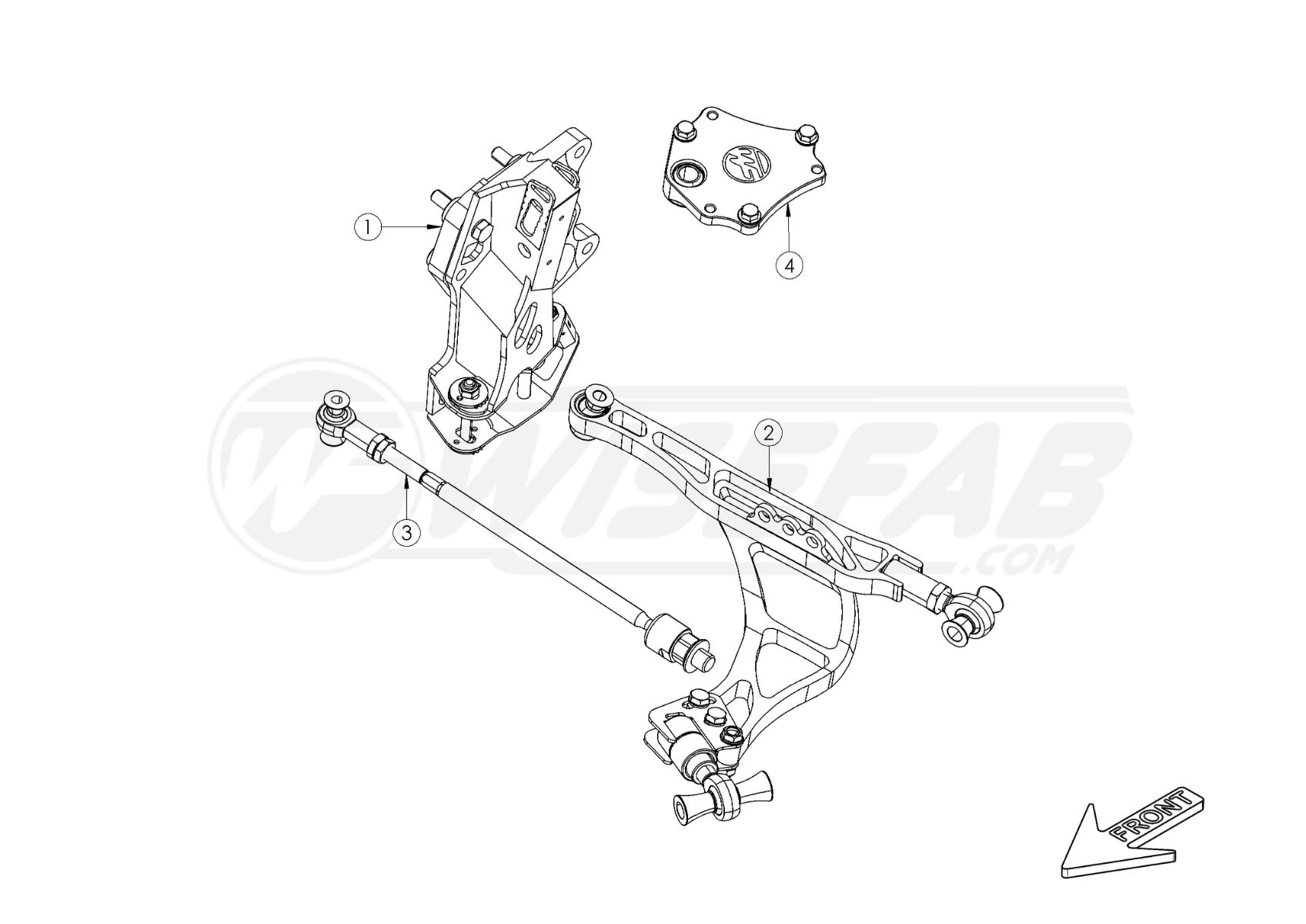 Ford Mustang S550 Front Drift Angle Lock Kit