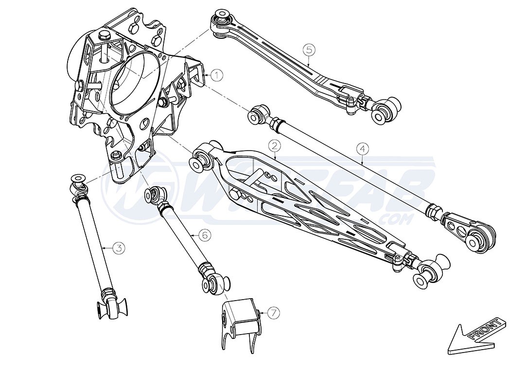 Toyota Supra MK5 Extra wide rear suspension kit by Wisefab