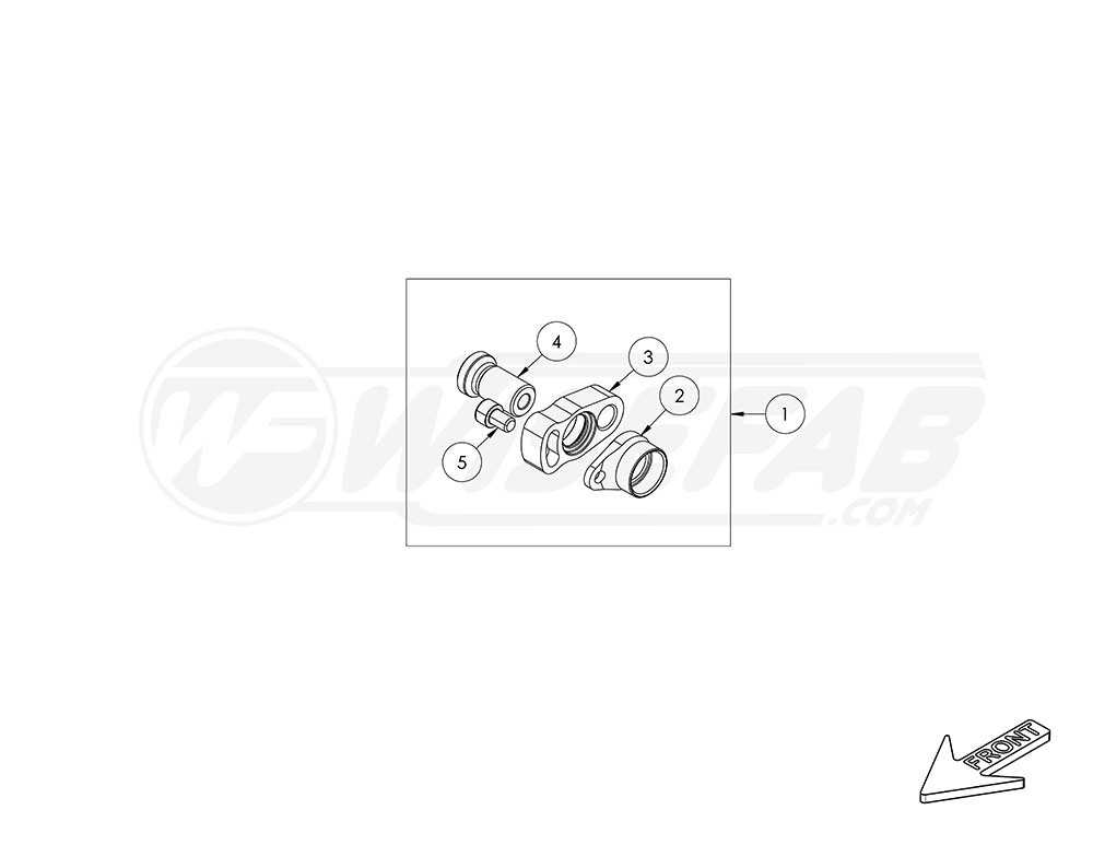 Front Rack Offset Spacer Assembly